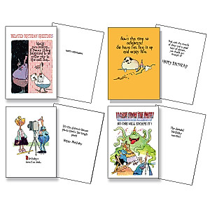 Stonehouse Collection Vareity Set of 12 Funny Birthday Cards - Birthday Card Assortment - USA Made