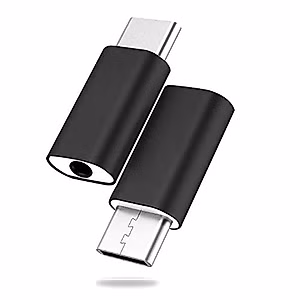 2PC Type-C to 3.5mm Jack Earphone Converter USB C to 3.5mm Headphone Audio Adapter Cable