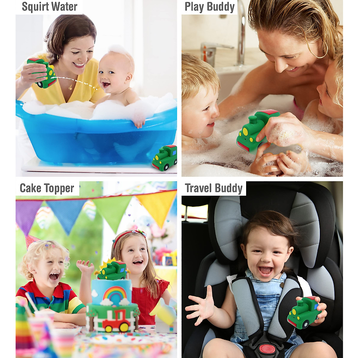 Puzzled Bath Buddy Train Water Squirter