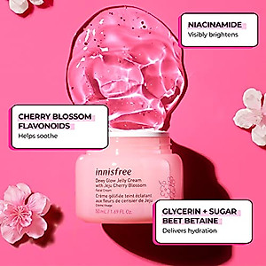 innisfree Cherry Blossom Dewy Glow Jelly Cream Face Moisturizer , 1.69 Fl Oz (Pack of 1)