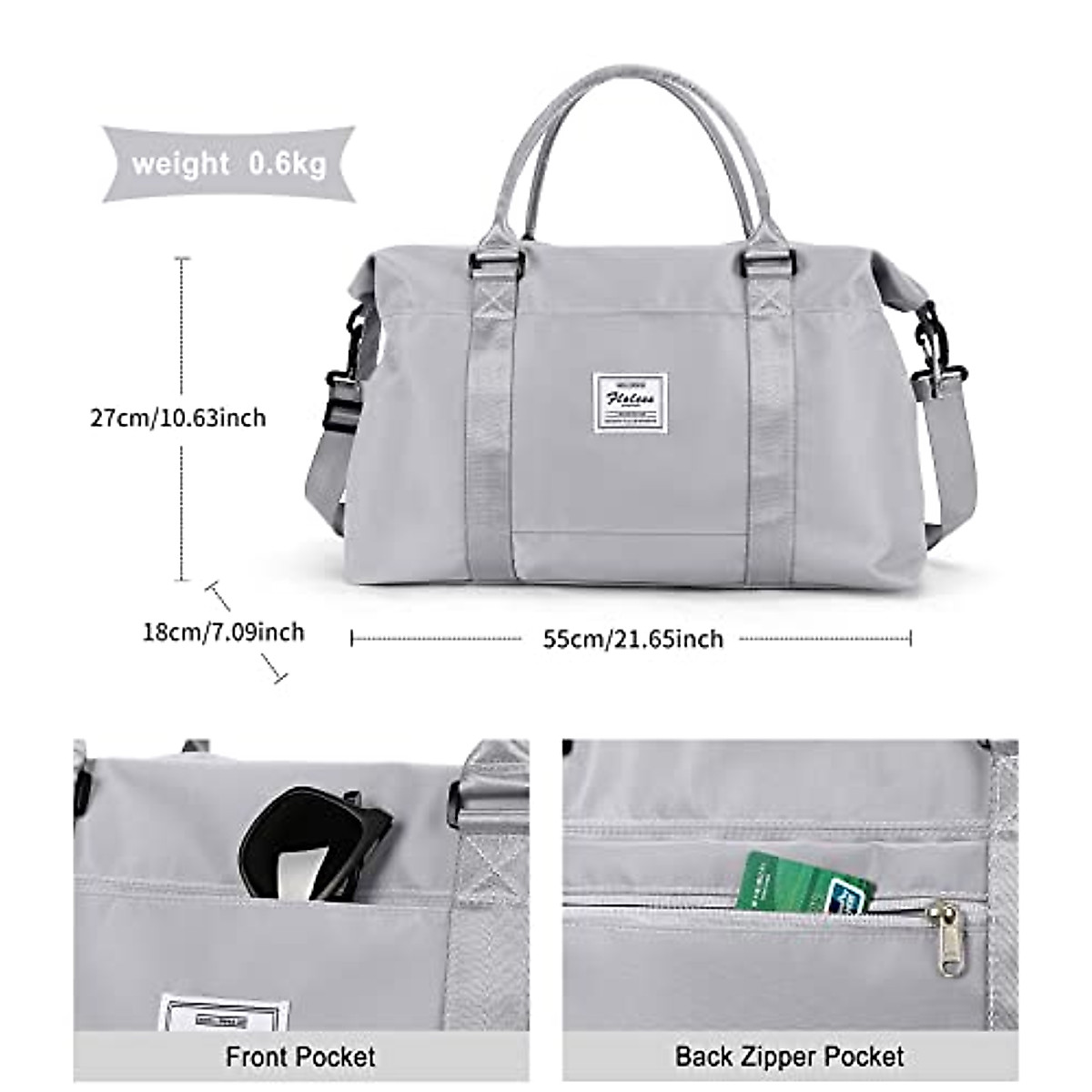 Weekender Bag for Women, Travel Bag with Toiletry Bag, Duffel Overnight Carry on Bag Personal Item Bag with Small Crossbody Bag, Gym Bag for Women