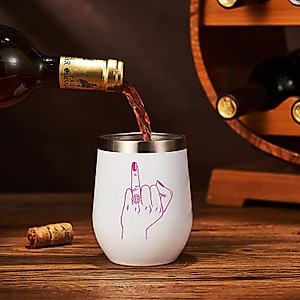 Bridal Gifts for Bride to be Engagement Gift Ideas- Unique 12oz Wine Tumbler, Bachlorette Gifts for Bride, Bridal Wedding Shower Gifts for Wifey, Bride Ring Finger Whiskey Tumbler