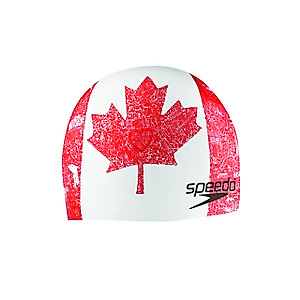 Speedo Silicone 'World Tour' Swim Cap, Red