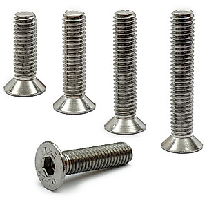 MonsterBolts - M10 x 25mm Flat Head Socket Cap Screws, DIN 7991, A2 Stainless Steel, 20 Pack
