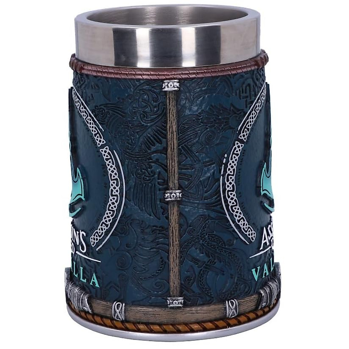 Assassin's Creed Nemesis Now B5335S0 Officially Licensed Valhalla Viking Game Tankard, Resin w. Stainless Steel, 300 milliliters, Multicolour