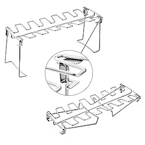 Chicken Leg And Wing Rack For Grill Smoker Oven - Easy To Use 14 Slots Chicken Leg Rack - High Grade Stainless Steel Chicken Wing Rack Chicken Drumstick Holder For Perfect Cook