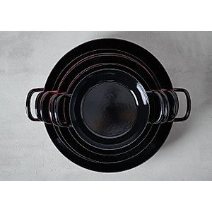 Riess, 0600-022, Gourmet pan 20, Classic - SCHWARZEMAILLE, Diameter 20 cm, Height 5.2 cm, Enamel, Black, Induction