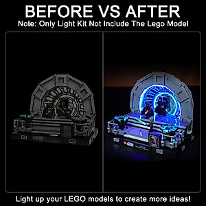 Upgraded Light Kit for Compatible with Lego Emperor's Throne Room Diorama Building Set, Lights Decoration Compatible with Lego 75352 (Model Not Included)