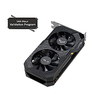 ASUS TUF Gaming NVIDIA GeForce GTX 1650 OC Edition Graphics Card (PCIe 3.0, 4GB GDDR6 Memory, HDMI, DisplayPort, DVI-D, 1x 6-pin Power Connector, IP5X Dust Resistance, Space-Grade Lubricant)