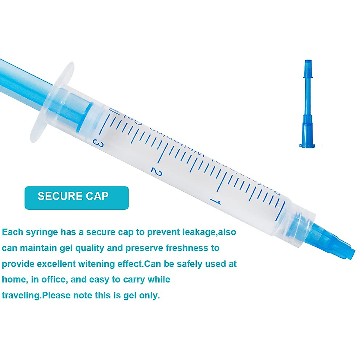 Professional Teeth Whitening Gel 10 PCS 3ML Sensitive Tooth Whitener Gel Syringes Refills 35% CP Bleaching Gel for Teeth Whitening Light