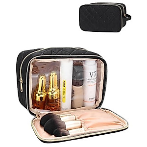 MONSTINA Makeup Bag for Women,Two layer Pouch Bag