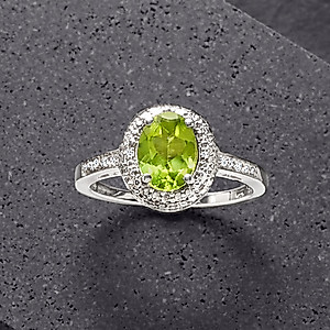 Ross-Simons Gemstone and Diamond-Accented Ring in Sterling Silver