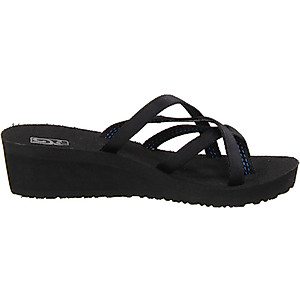 Teva Women's W Mush Mandalyn Wedge Ola 2 Flip-Flop, Black, 7 M US