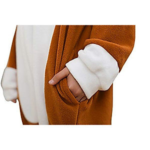 Brown Horse Cuddly Plush One Piece Pajamas Cosplay Costume for Kids 3t 4t 5t