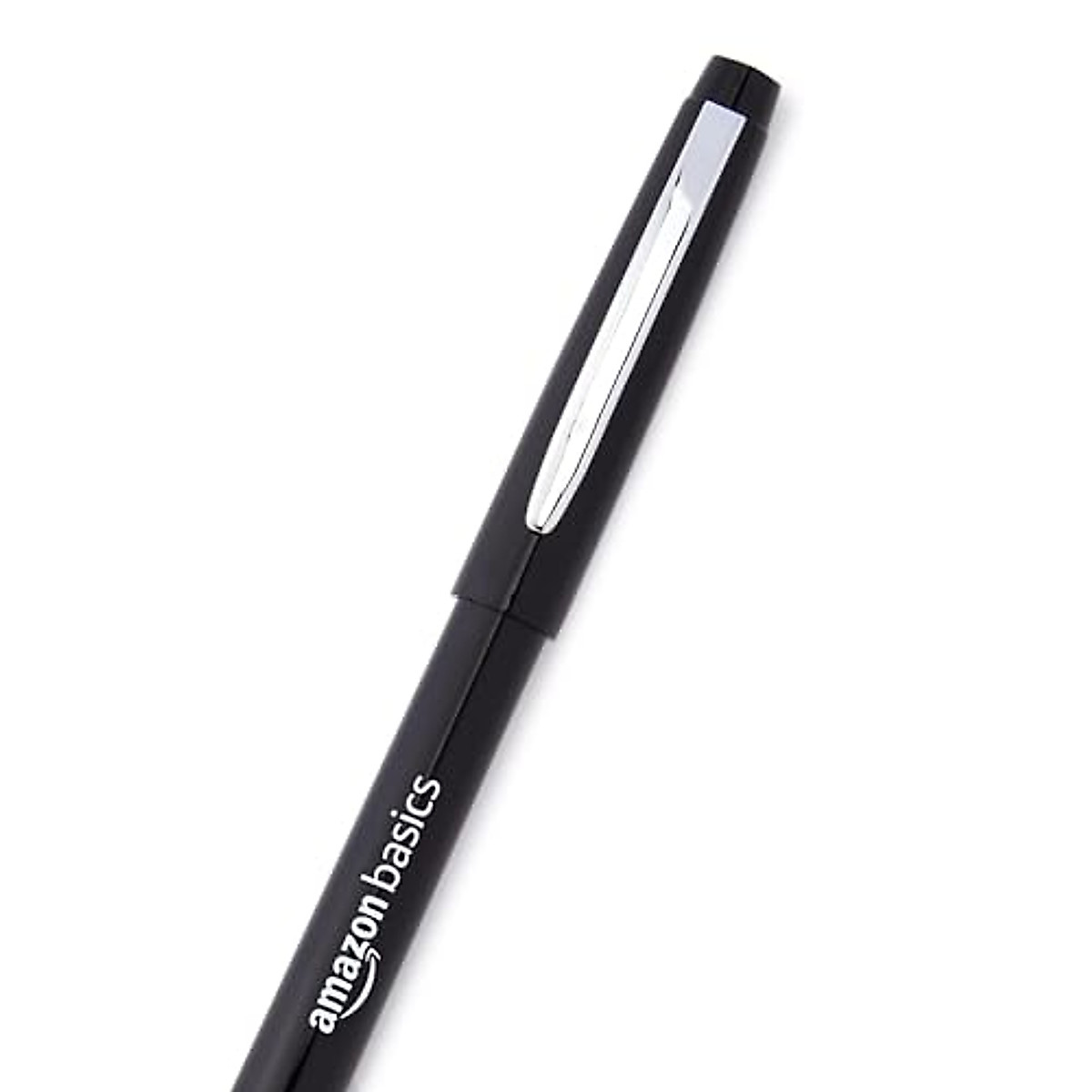 Amazon Basics Felt Tip Marker Pens - Medium Point, Black, 24-Pack