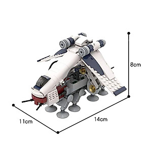 Building Boat Republic Dropship with at-OT Walker,Collectible Building Toy Model,Creative Building Bricks,Educational Building Kits (436 PCS)