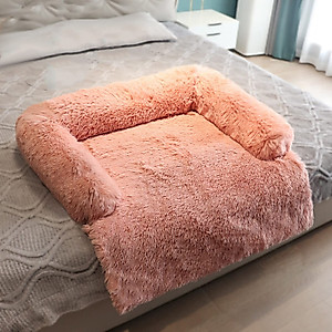 Dog Beds Calming Medium Dog Bed Prime of Day Deals Square Dog Accessories Plush Washable Self Warming Cat Mat Fluffy Ultra Soft Anti Dog Anxiety Dog Bed