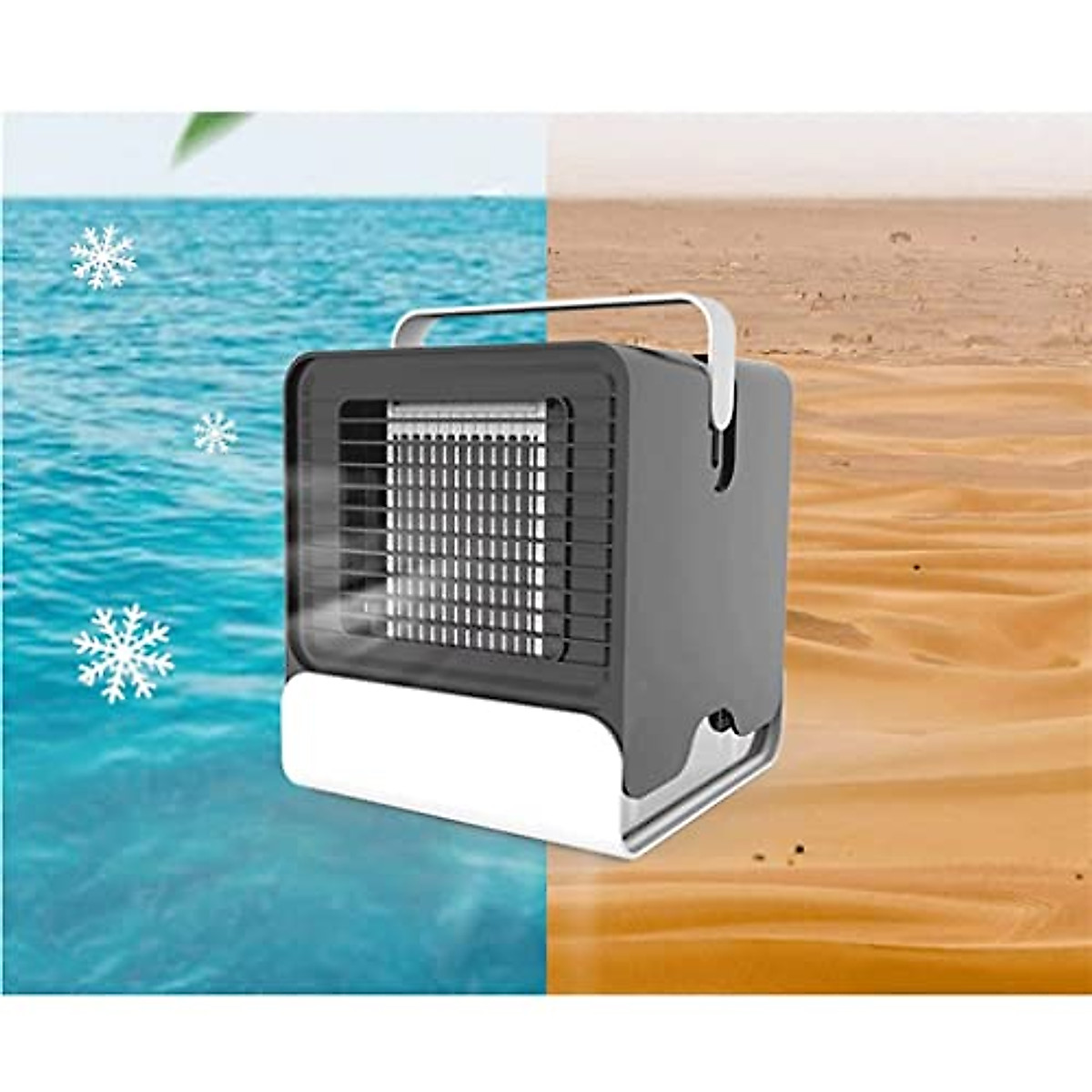 Personal Air Cooler Air Conditioner Fan, Portable Mini Space Cooler, Evaporative Humidifier, Purifier, Cooling Fan for Home Offices Kitchen