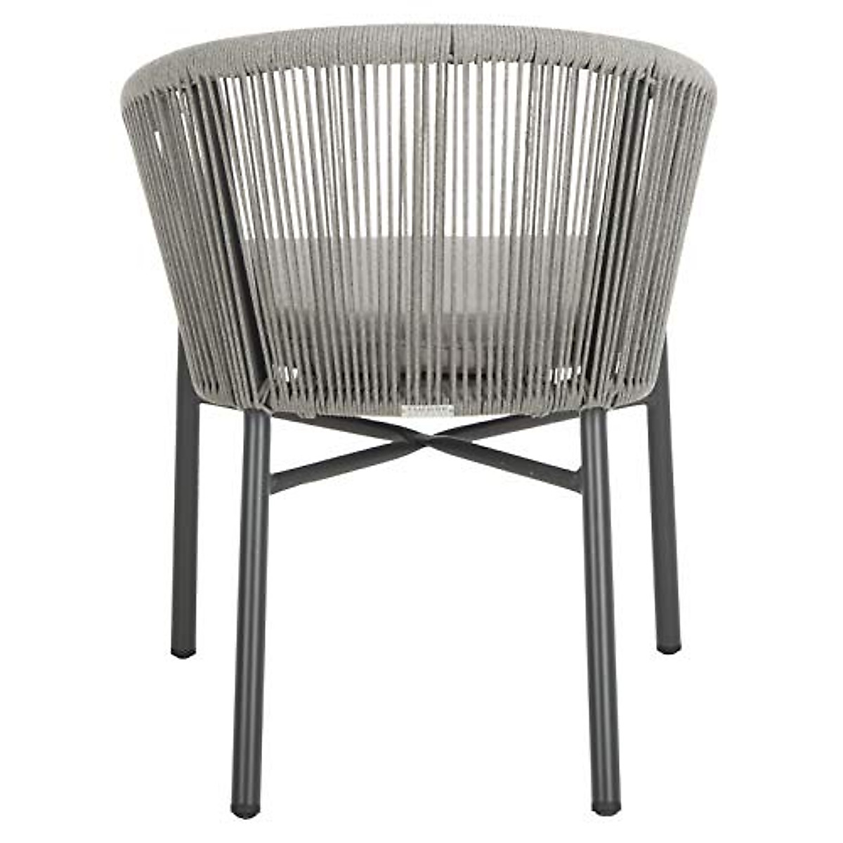 SAFAVIEH Outdoor Collection Nicolo Grey Rope Chair (Set of 2)