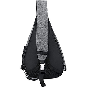 DDQYYSPP Lightweight Chest Bag Sling Bag Anti-Theft Crossbody Shoulder Daypack Outdoor Travel Hiking for Men Women (Grey) (Black)