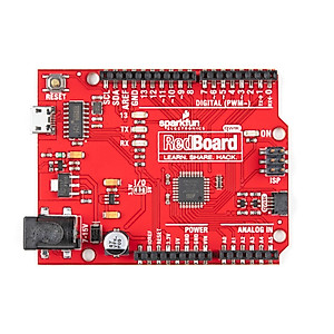 SparkFun RedBoard Qwiic ATMega328P compatible with Arduino board w/ Qwiic Connector and CH340C Serial-USB Converter IC Breadboardable R3 footprint microcontroller Improved reset button
