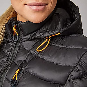 HORZE Holly Womens Fitted Padded Equestrian Horse Riding Winter Jacket - Black - 8/10