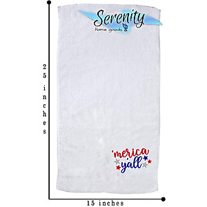 Memorial Day 4th of July Summer Home Decor Decorative Kitchen and Bath Hand Towels | American Flag | Spring Fall Accents | Red White and Blue Towel Home Holiday USA Decorations