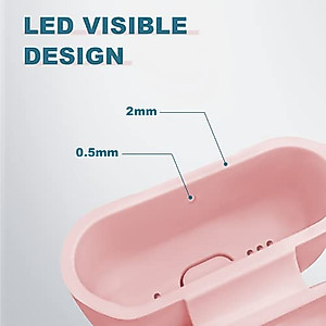 MOLOVA AirPods Pro 2nd/1st Case Cover with Keychain and Carabiner, Full Protective Silicone Skin Accessories for Women Men with Apple AirPods Pro 2nd/1st Charging Case,Front LED Visible,（Pink）