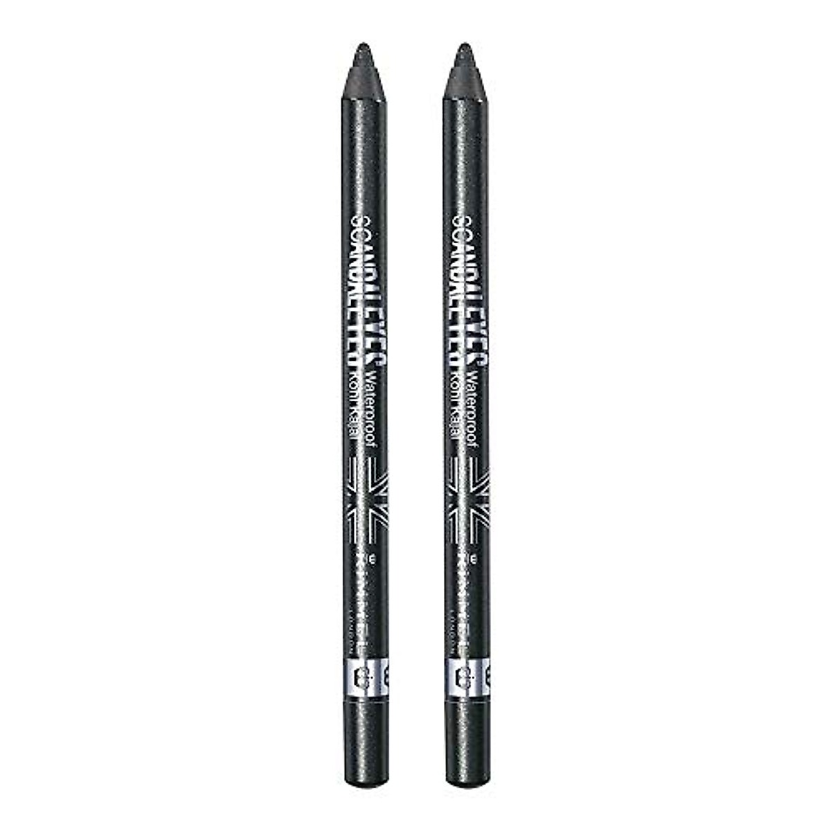 Rimmel Scandaleyes Waterproof Kohl Kajal Liner, Sparkling Black, 0.04 oz, Pack of 2