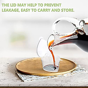 Didiseaon 50Pcs Heart Shaped Condiment Container Clear Plastic Seasoning Containers Small Boxes with Lid Bowl for Home Kitchen Takeout Use 50ml