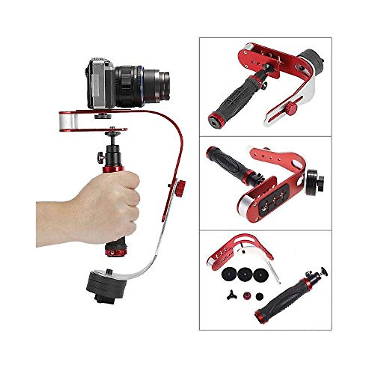 Wondalu PRO Video Camera stabilizer for GoPro, Smartphone, Canon, Nikon - or Any Camera up to 2.1 lbs