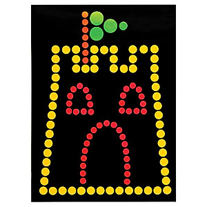 Baker Ross AT863 Seaside Dotty Art - Pack of 8, for Children to Decorate and Display, Ideal Kids Arts and Crafts Project