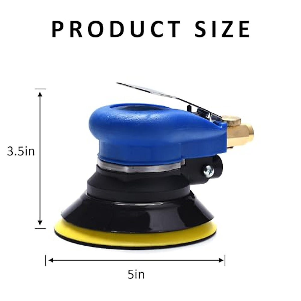 5 inch Pneumatic Orbital Sander Air Sander Palm Da Sander Hook and Loop Air Powered and Swirl Free by ZHONG AN