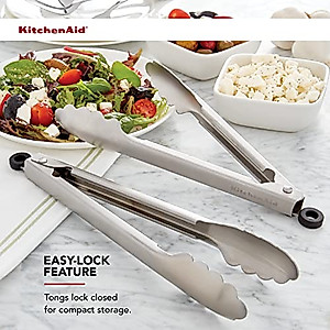 KitchenAid Universal Utility and Serving Stainless Steel Kitchen Tongs, Set of 2