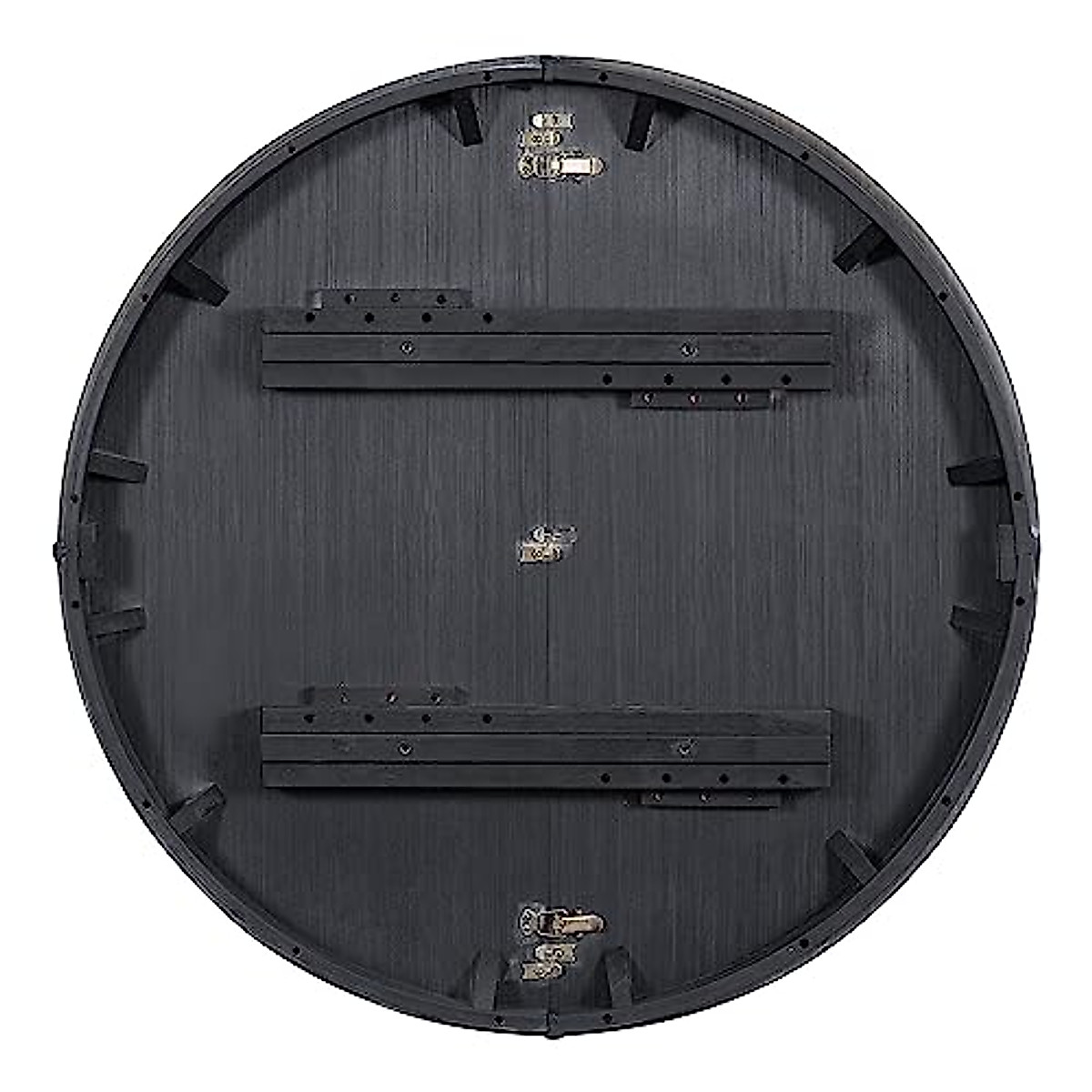 GINGVAT 5-Piece Farmhouse Style Extendable Round Dining Table Set,with 4 Upholstered Chairs,for Living Room,Kitchen, Black