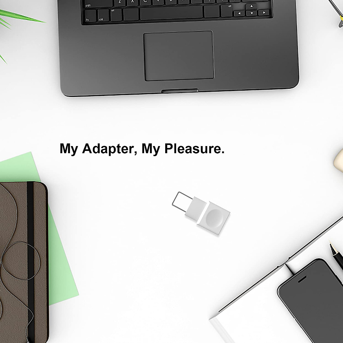 2Pack Cellphone Dock Extender Adapter Connector Seats Female to Male. Pass Video, Audio, Picture, Photo, Music, Data and Power Charger for Your Mobile. (White)