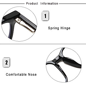 SIGVAN Progressive Multifocal Computer Glasses Women Men Blue Light Blocking Reading Glasses Spring Hinge Readers (2 Mix, 1.5)