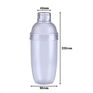 Shaker Bottle 700cc Cocktail Great Anti-leakage Transparent Milk Tea Drink PC Shaking Container Tool with Comfortable Grip for Club Home Use