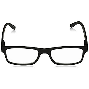 MAGNIFEYE Reading Glasses for Men or Women, 1.25 Diopters, Black