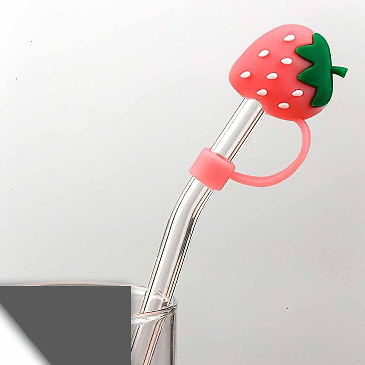 1Pcs Cactus Strawberry Straw Tips Cover Straw Covers Cap for Reusable Straws Straw Protector Potted Plants Style
