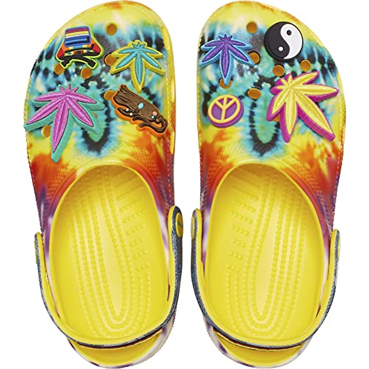 Crocs Unisex Classic Hemp Leaf Clogs, Half Baked and Weed Graphics, Multi, Numeric_4 US Men