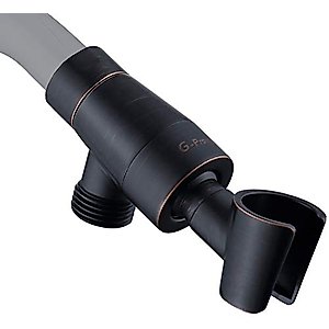 G-Promise Solid Metal Shower Head Holder for Hand Held Showerhead, Adjustable Bracket, Shower arm Adapter, Universal Shower Arm Mount,Oil-Rubbed Bronze Finish