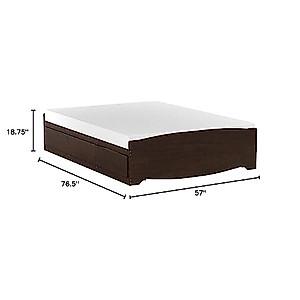 Prepac Full Mate's Platform Storage Bed with 6 Drawers, Espresso