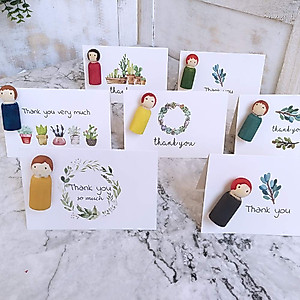 50 Sets Assorted Unfinished Wooden Peg Doll Bodies Family Doll Bodies Craft 5 Natural Solid Wood Toy People Shapes DIY Wood Craft Supplies for Nativity Scene Doll House Family Portrai Ativity