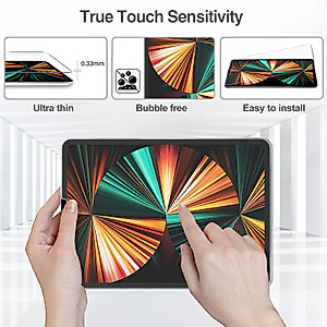 ProCase for iPad Pro 12.9 Inch 6th 5th 4th 3rd Gen 2022 2021 2020 2018 Screen Protector, Matte Tempered Glass Anti-fingerprint Film Guard for iPad Pro 12.9 6 5 4 3