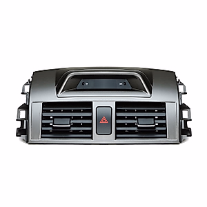 MYFANDOOR Center Dash A/C Outlet Air Vent Panel Replacement with Clock Air Vent Compatible with Toyota Corolla 2009-2013 Replaces # 55670-02340