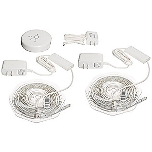 Philips Hue LightStrip 2-Pack Dimmable LED Smart Light Starter Kit (Older Model, 2 LightStrips and 1 Bridge, Compatible with Amazon Alexa, Apple HomeKit and Google Assistant)