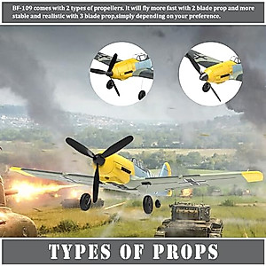28°C RC Plane 4 Channel Remote Control Airplanes, 4-CH RC Airplane Ready to Fly BF-109 Radio Controlled Aircraft for Beginners with Xpilot Stabilization System, One Key Aerobatic Airplane(76111 RTF)