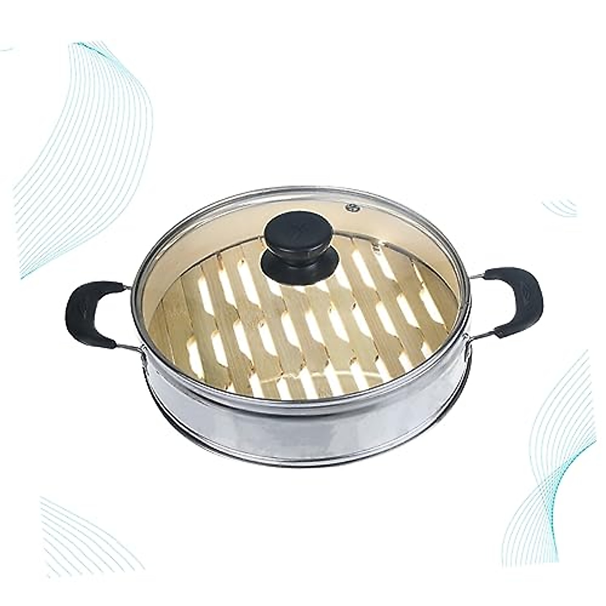 Food Steamer Basket Bamboo buns steamer cookware steamer kitchen steamer semi-steel Steamed Dumplings Cage Stainless Steel Steamer