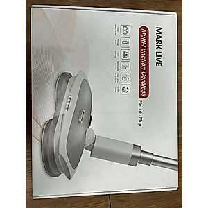 MARK LIVE Electric Mop, Cordless Floor Cleaner, LED Headlight and Water Sprayer with 300ml Tank, Up to 60 Mins of Powerful Spin, Polisher for Hardwood, Tile and Laminate Floors, 6 Mop Pads